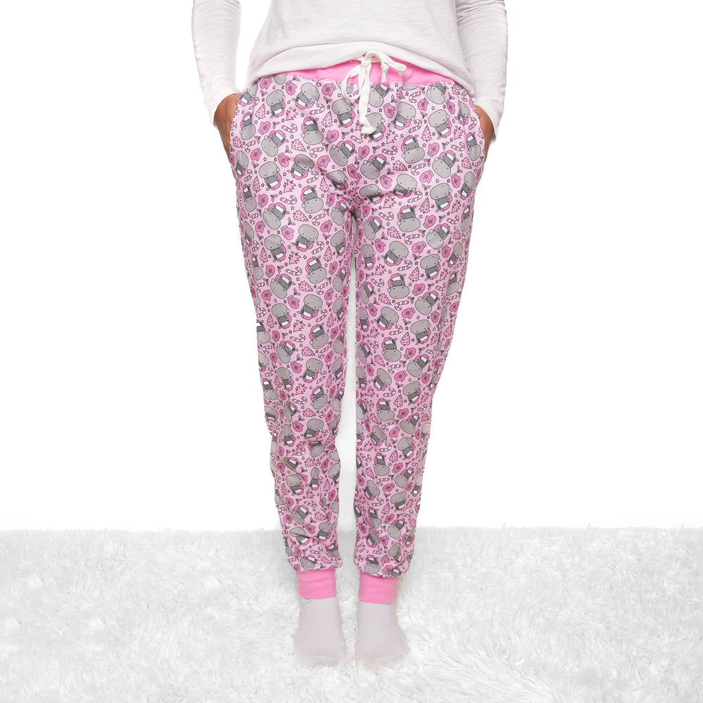 Pink Christmas Hippo Human Pants – Pittie Clothing Co.